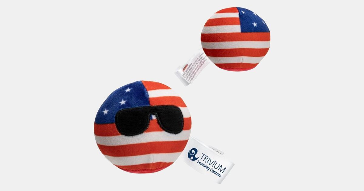 Stress Buster(TM) USA Flag with your logo | MiniThrowBalls.com