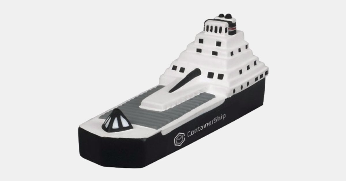 Stress Ball Container Ship | MiniThrowBalls.com