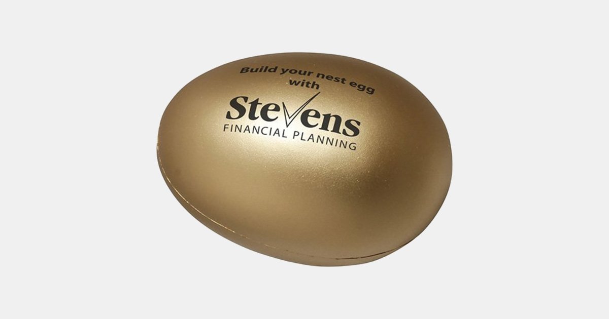 Stress Ball Golden Egg | MiniThrowBalls.com