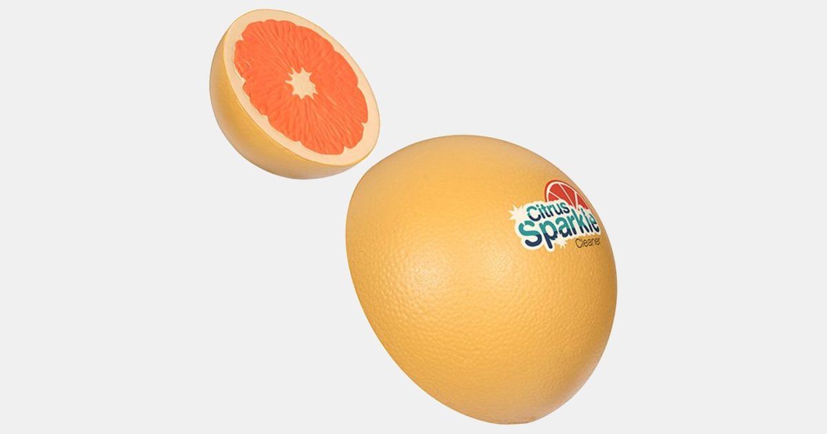 Stress Ball Grapefruit Half | MiniThrowBalls.com