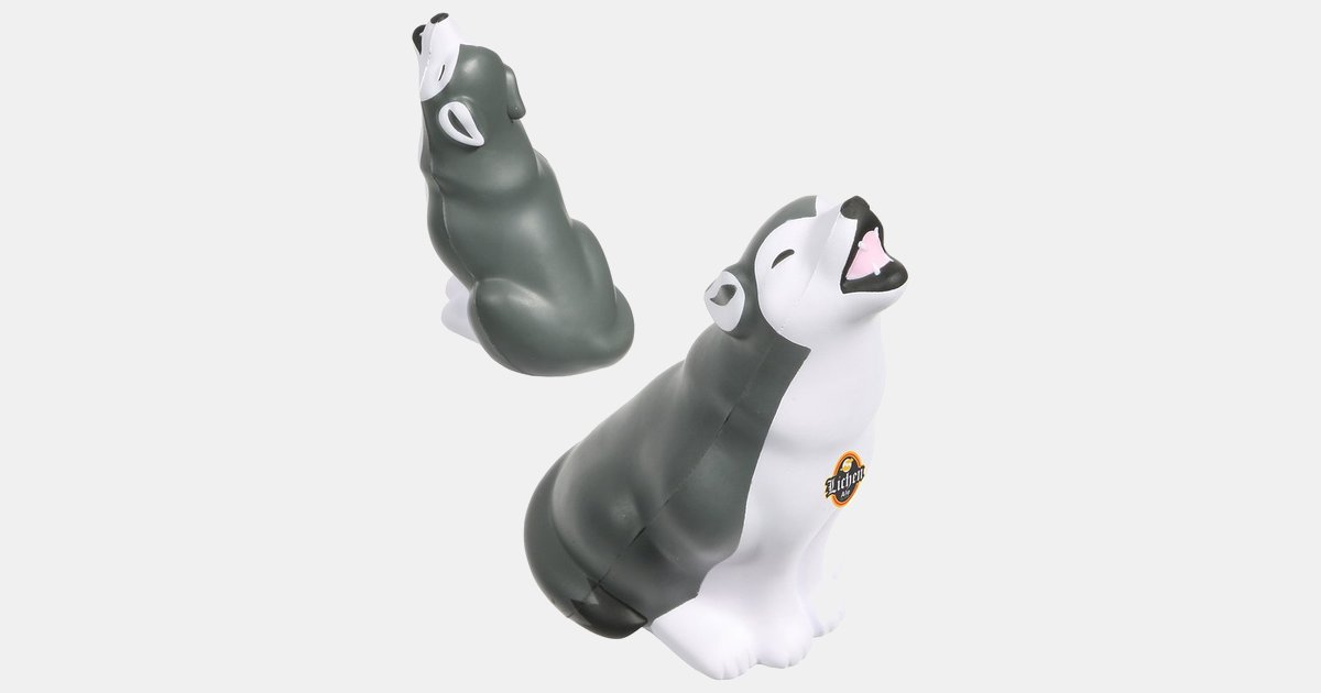 Stress Reliever Gray Wolf |Custom Stress Balls | MiniThrowBalls.com