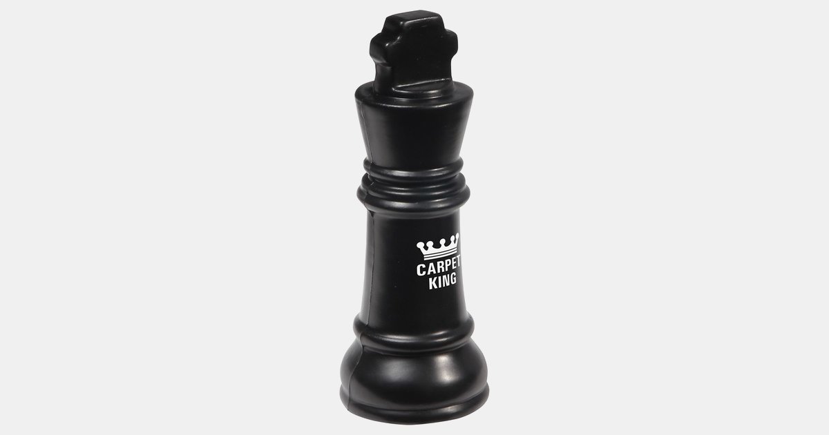 Stress Ball King Chess Piece Black | MiniThrowBalls.com