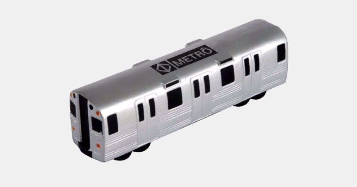 Stress Ball Metro Train | MiniThrowBalls.com