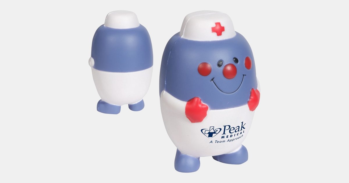 Stress Ball Pill Shaped Nurse | MiniThrowBalls.com