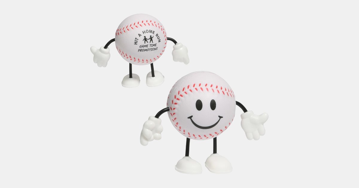 Stress Ball Baseball Figure | MiniThrowBalls.com