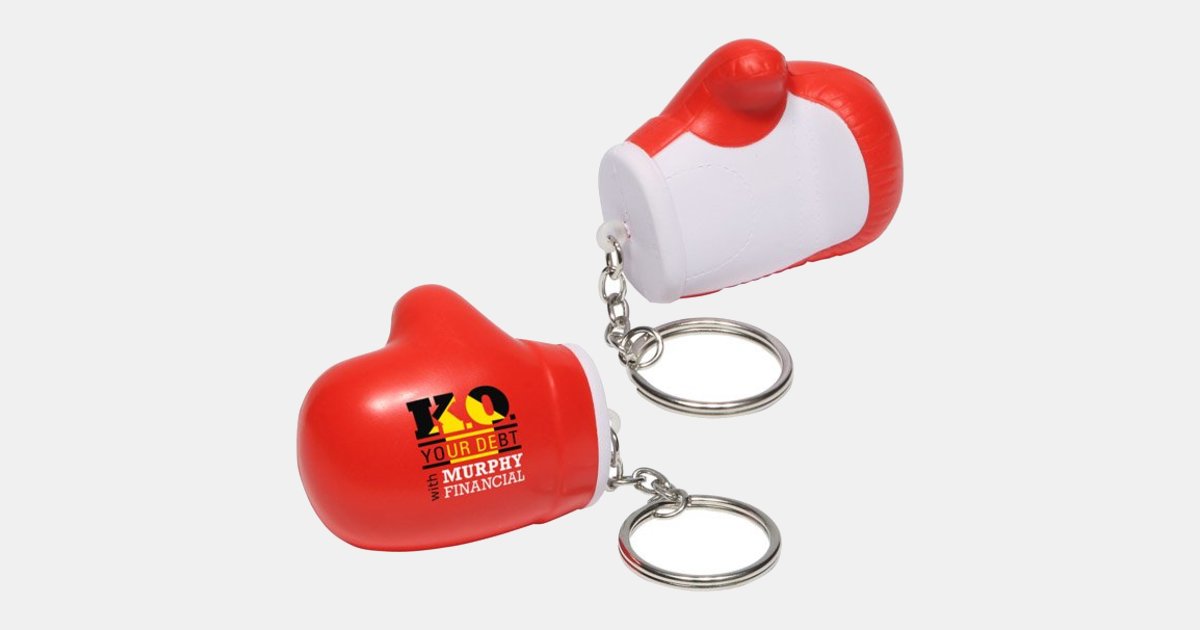 Stress Ball Key Chain Boxing Glove | MiniThrowBalls.com