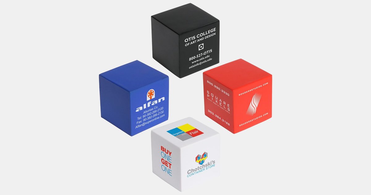 Stress Ball Cube | MiniThrowBalls.com