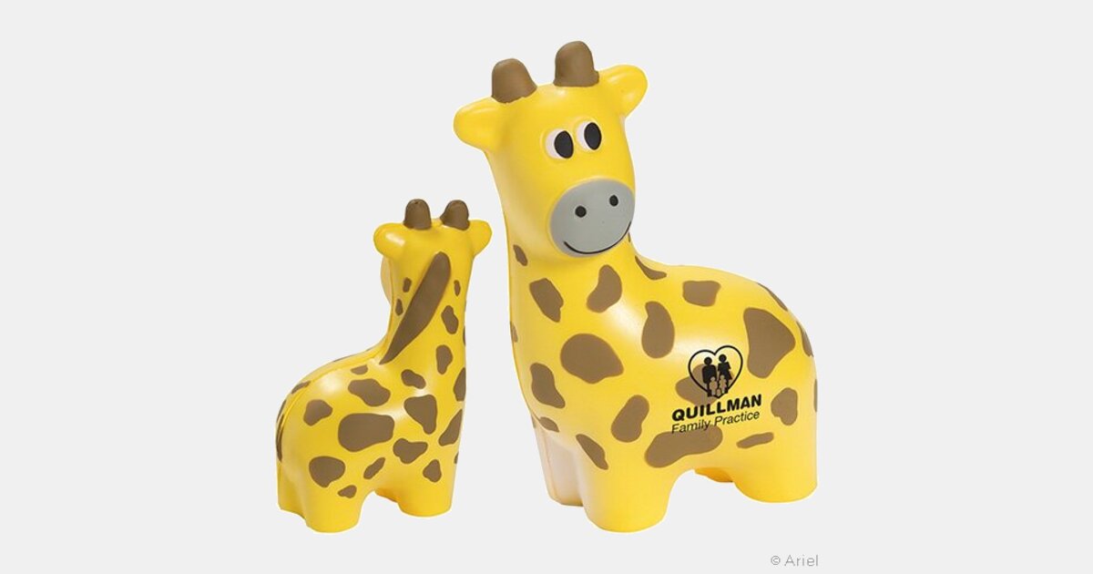 Stress Reliever Giraffe |Custom Stress Balls | MiniThrowBalls.com