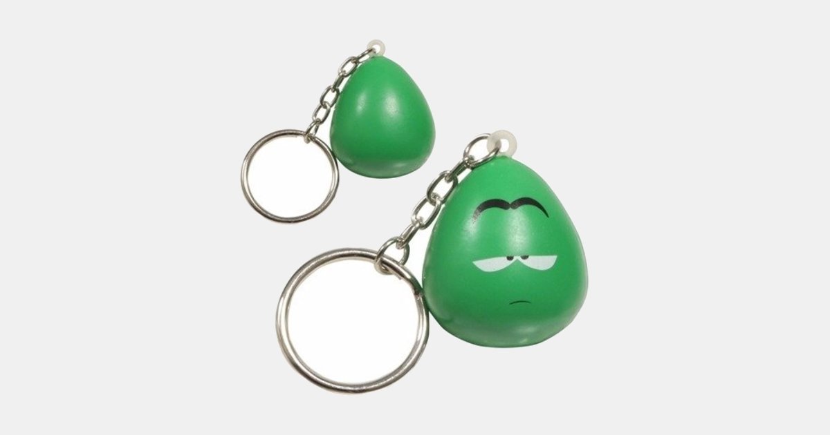 Key Chain Mood Maniac Apathetic Custom Imprinted | MiniThrowBalls.com