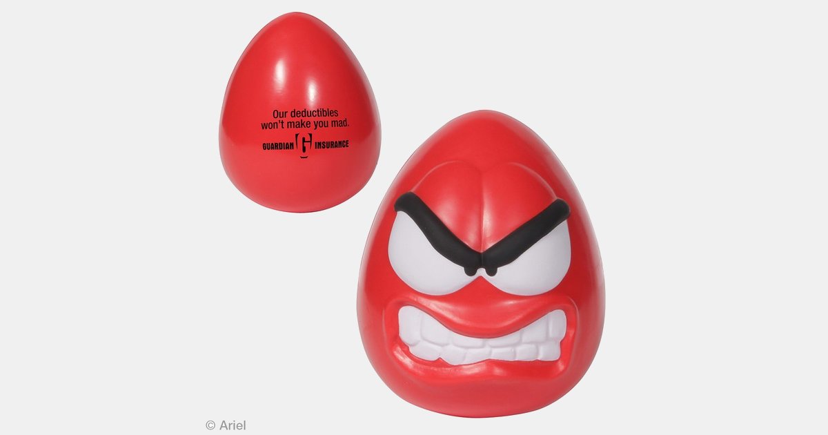 Stress Ball Mood Maniac Wobbler - Angry | MiniThrowBalls.com