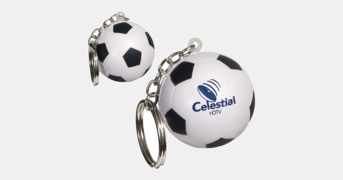 Stress Ball Key Chain Soccer Ball | MiniThrowBalls.com