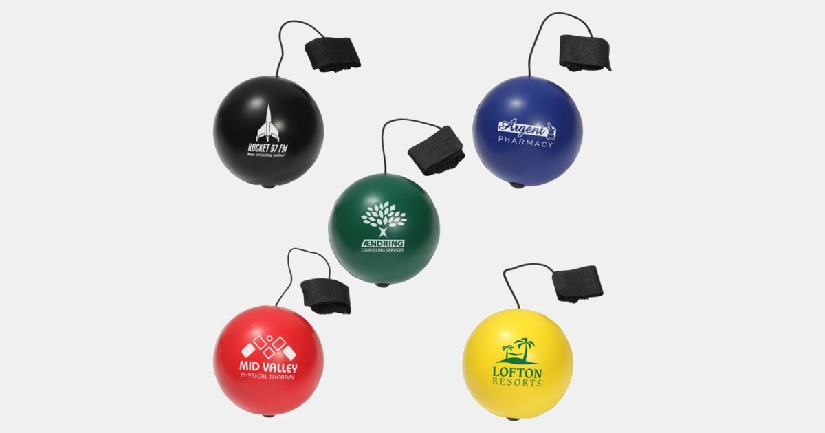 Stress Ball Bungee Ball | MiniThrowBalls.com