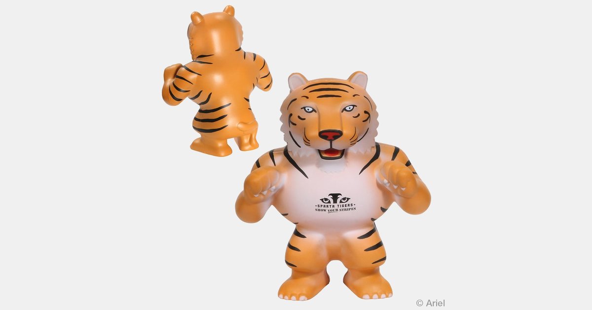Stress Ball Tiger Mascot | MiniThrowBalls.com