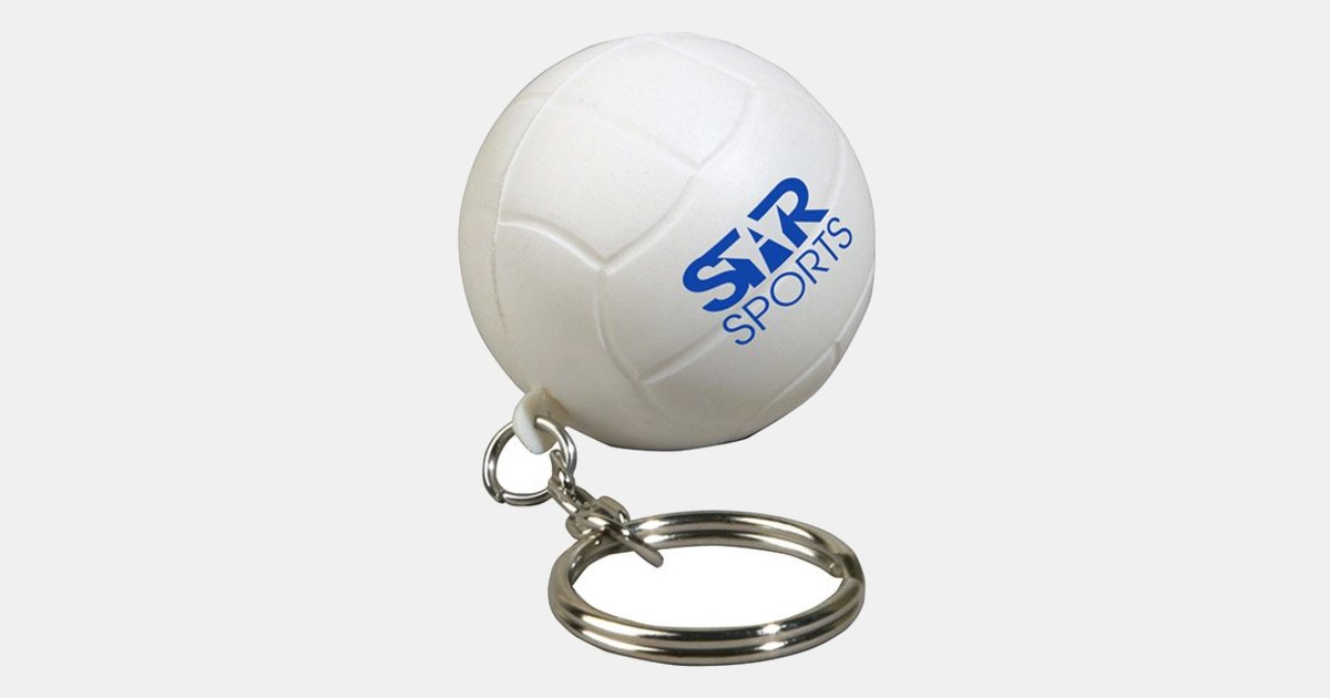 Stress Ball Key Chain Volleyball | MiniThrowBalls.com