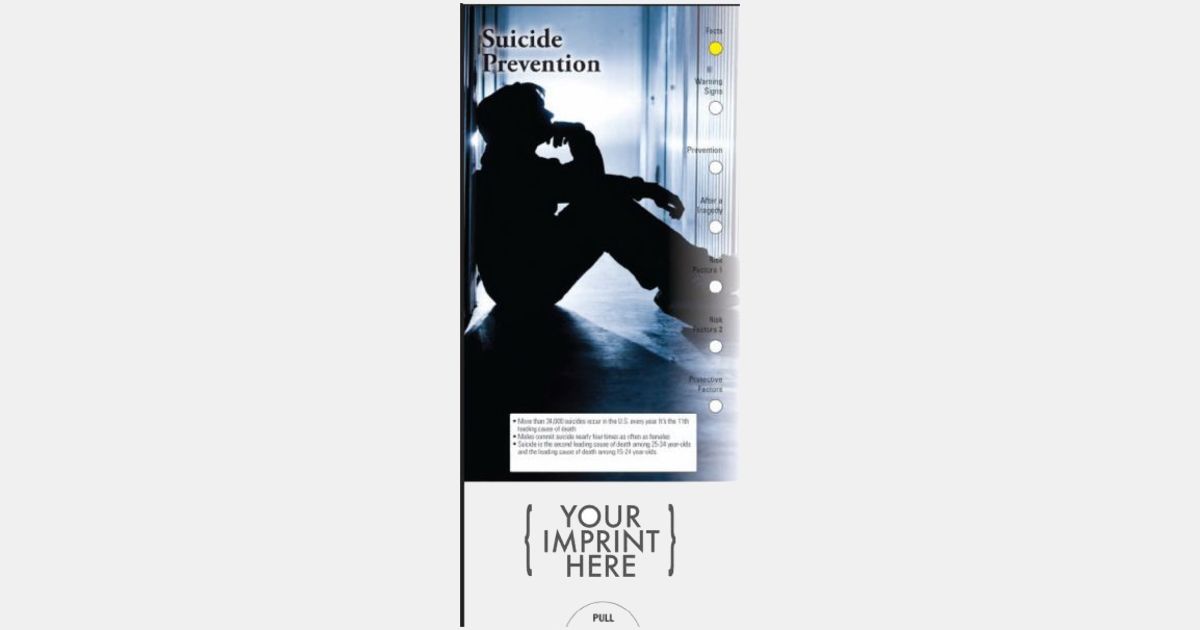 Suicide Prevention Slide Chart USA Made with your logo | MiniThrowBalls.com