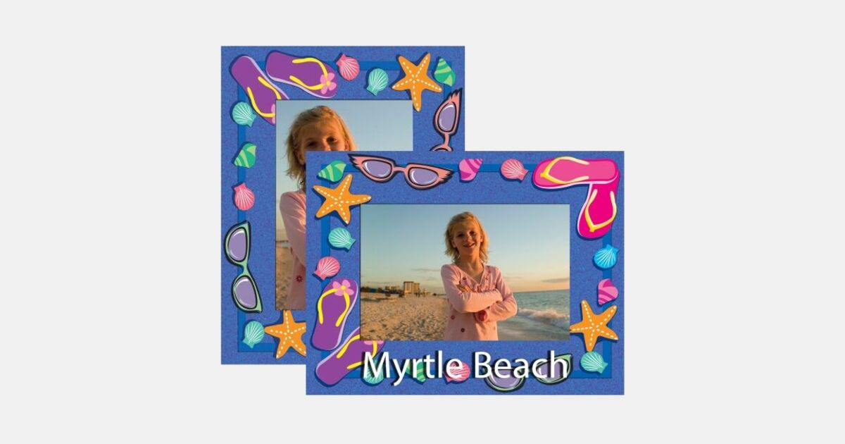 Summer Paper Easel Frame with your logo | MiniThrowBalls.com
