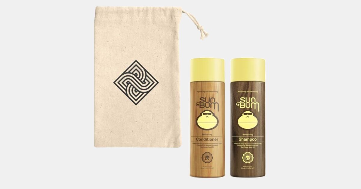 Sun Bum(R) Revitalizing Shampoo & Conditioner Travel Kit with your logo ...