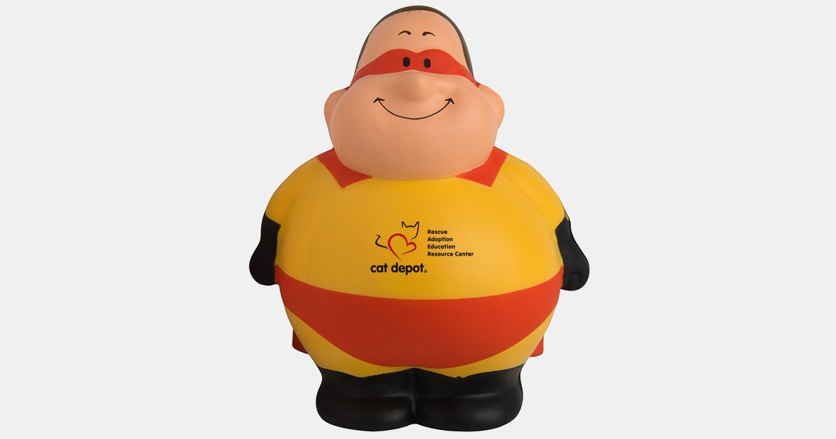 Imprinted Super Bert Stress Reliever with your logo | MiniThrowBalls.com
