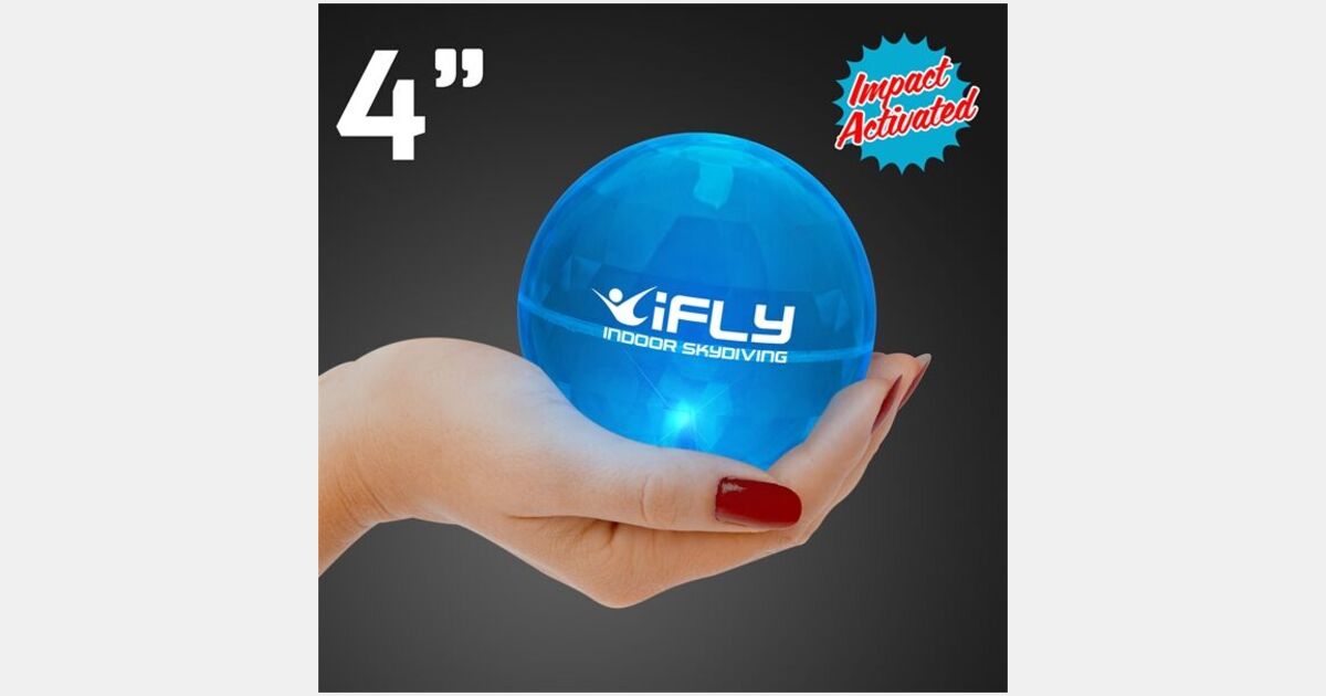Custom Printed Super Sized Blue Air Bounce Balls with LEDs with your ...