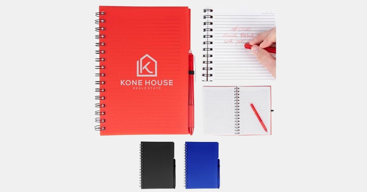 Take-Two Spiral Notebook With Erasable Pen with your logo ...