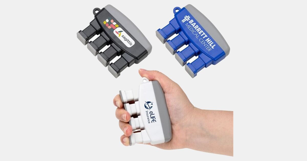 Custom Printed Talon Finger Exerciser with your logo | MiniThrowBalls.com