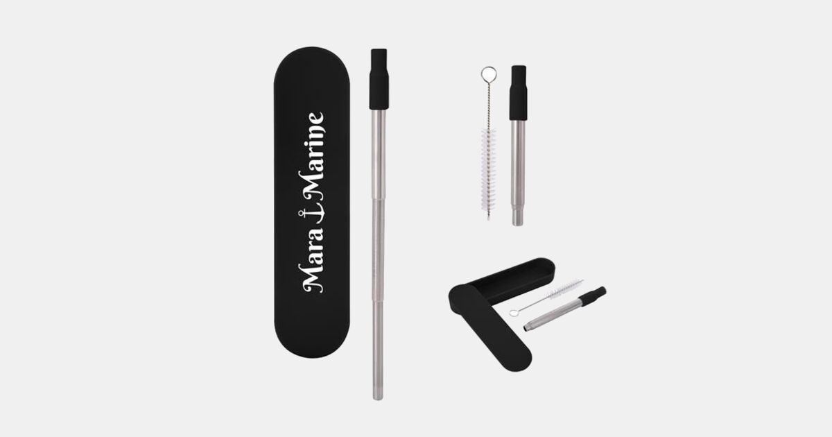 Telescopic Straw with your logo | MiniThrowBalls.com