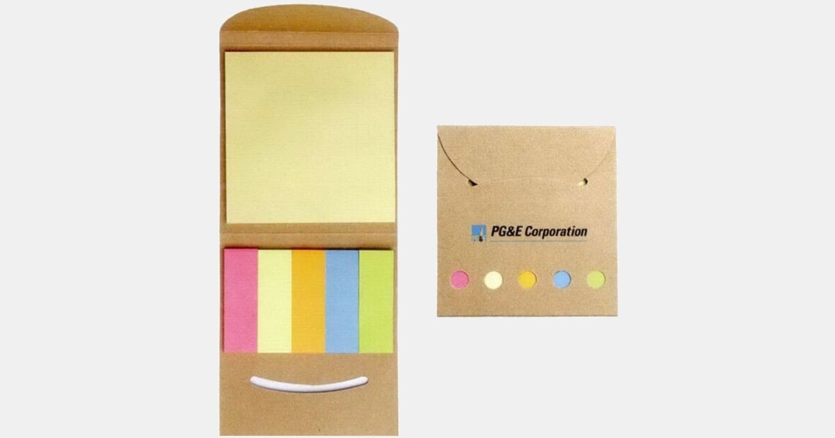 The Mapleton Mini Sticky Notebook with your logo | MiniThrowBalls.com