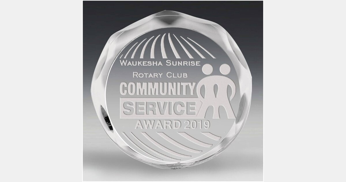 Thick Scalloped Paperweight Award - Laser with your logo ...