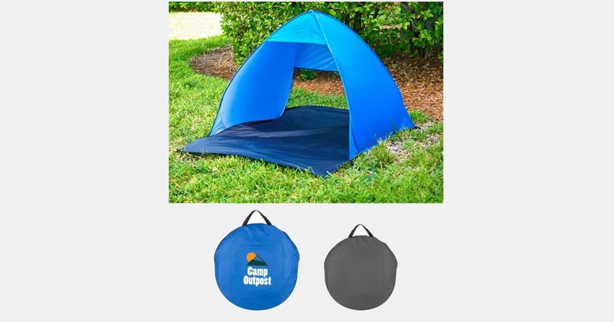 Throw Shade Pop Up Tent with your logo | MiniThrowBalls.com