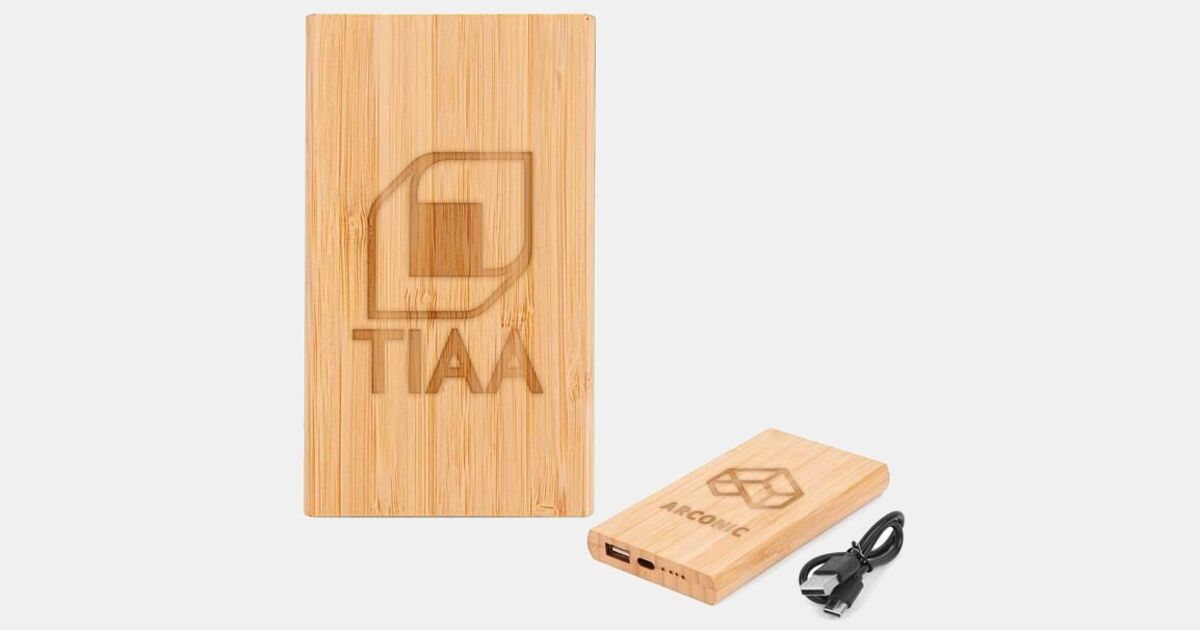 Custom Printed Thunder Bamboo 5,000 mAh Power Bank with your logo ...
