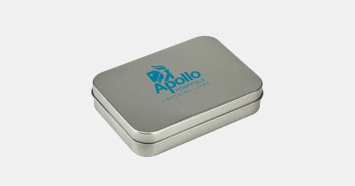 Custom Printed Tin First Aid Kit with your logo | MiniThrowBalls.com