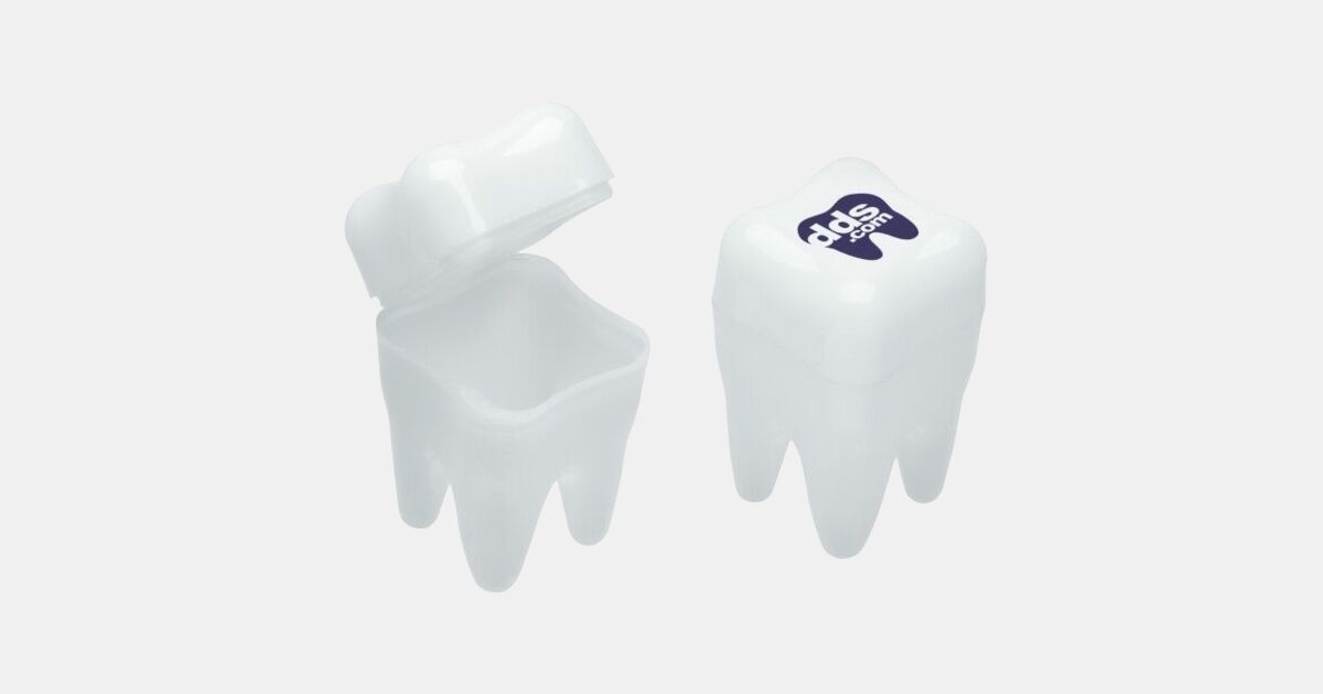 Custom Printed Tooth Saver with your logo | MiniThrowBalls.com