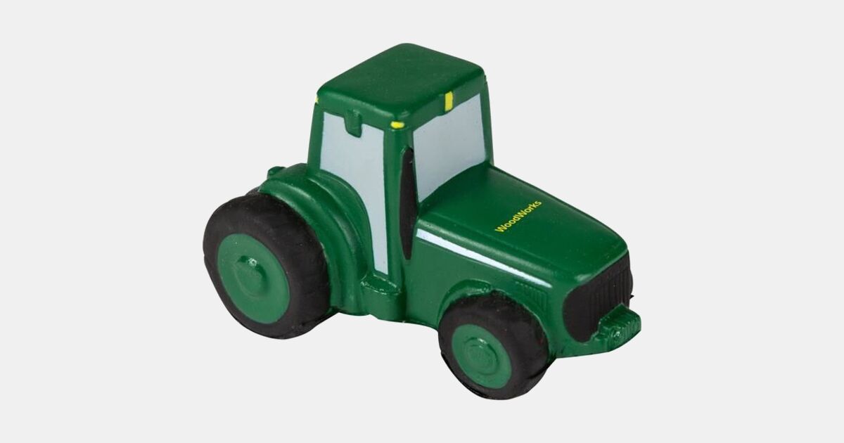 Tractor Stress Reliever with your logo | MiniThrowBalls.com