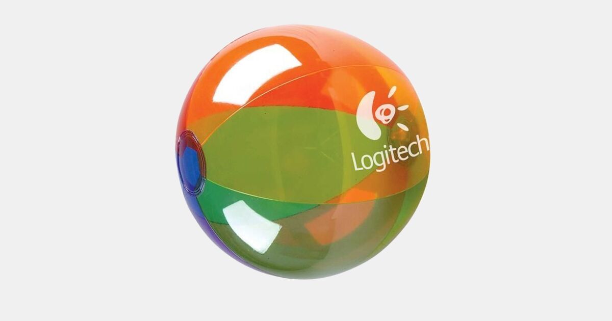 Translucent 16" Multi-Color Round Beach Ball with your logo ...