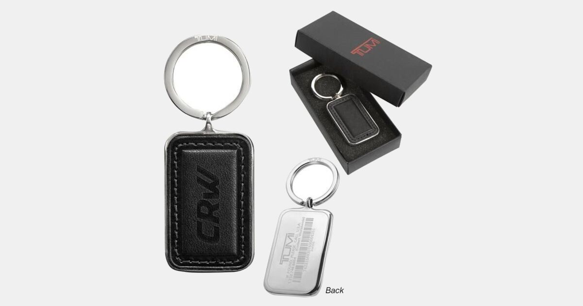 Tumi Alpha Patch Tracer Key Fob with your logo | MiniThrowBalls.com
