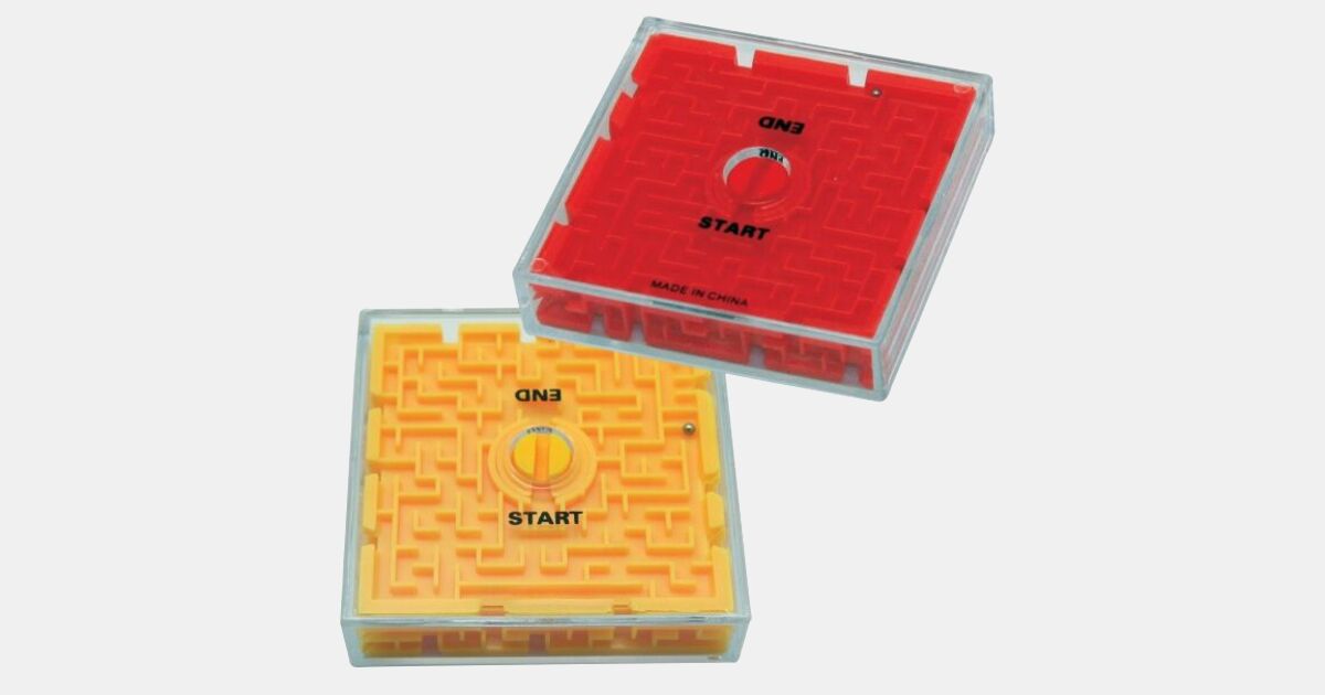 Promotional Two Sided Maze Puzzle with your logo | MiniThrowBalls.com