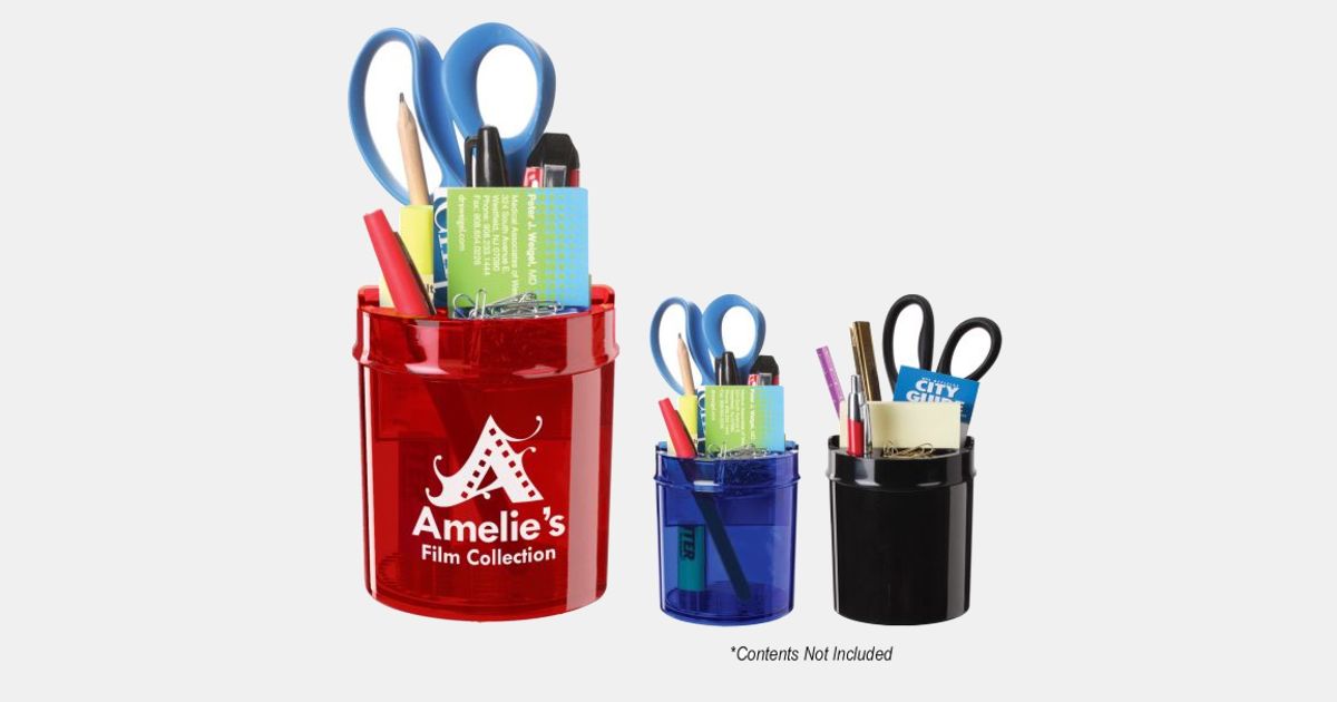 USA Made Ultra Desk Caddy with your logo | MiniThrowBalls.com