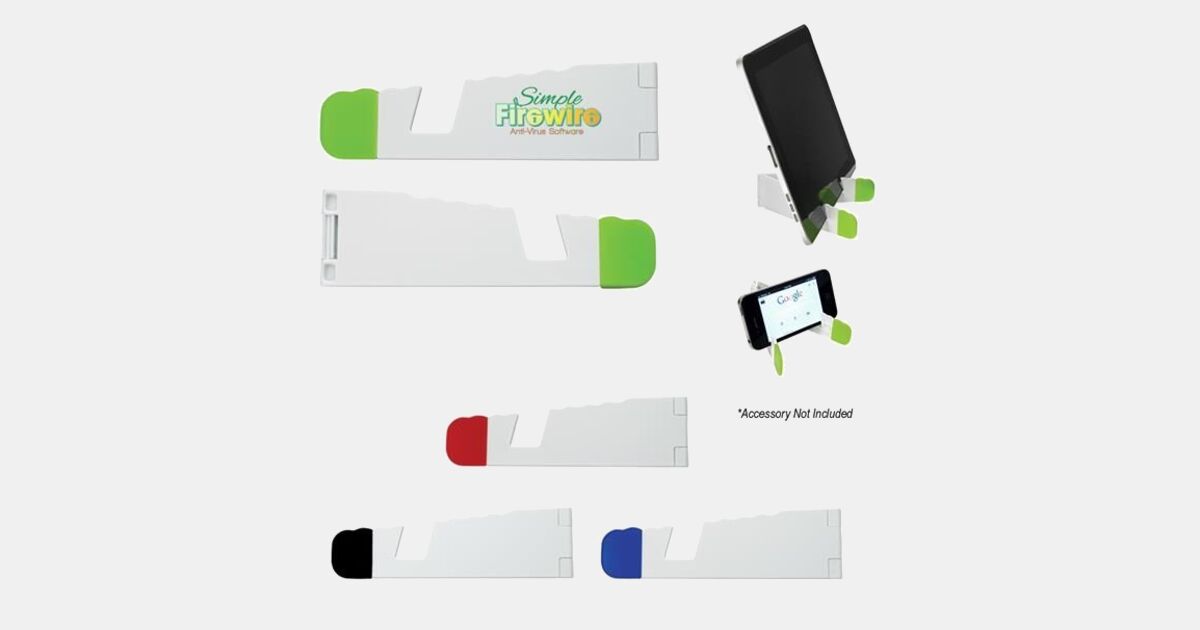 V-Fold Tablet And Phone Stand with your logo | MiniThrowBalls.com