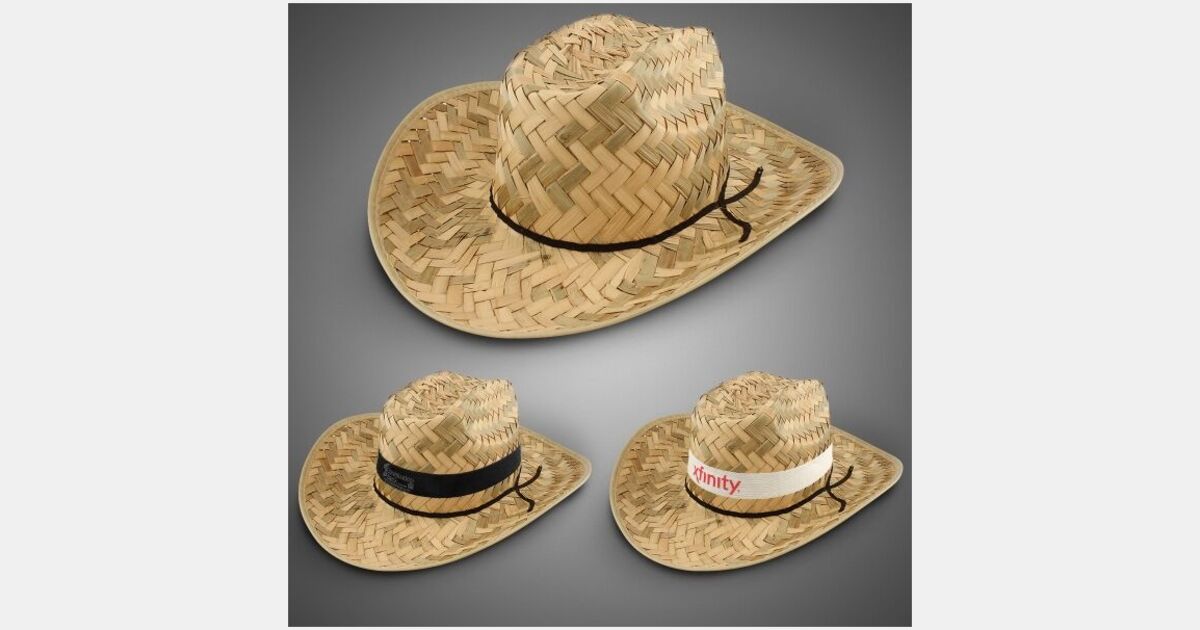 Custom Printed Western Barn Dance Hat with your logo | MiniThrowBalls.com
