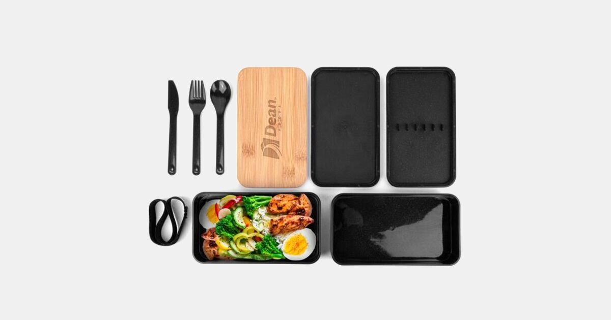 Custom Printed Wheat Straw Bento Box with your logo | MiniThrowBalls.com