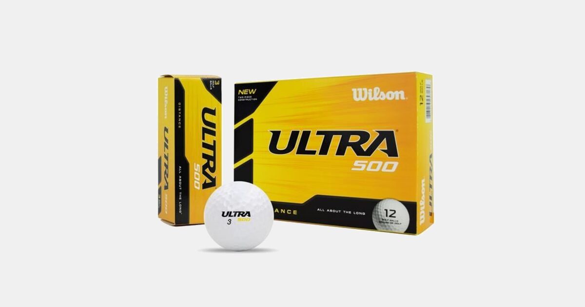 Wilson Ultra 500 Golf Balls with your logo | MiniThrowBalls.com
