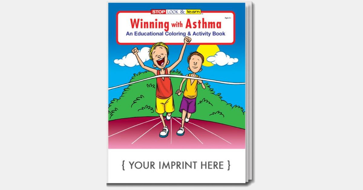 Winning With Asthma Coloring And Activity Book with your logo ...