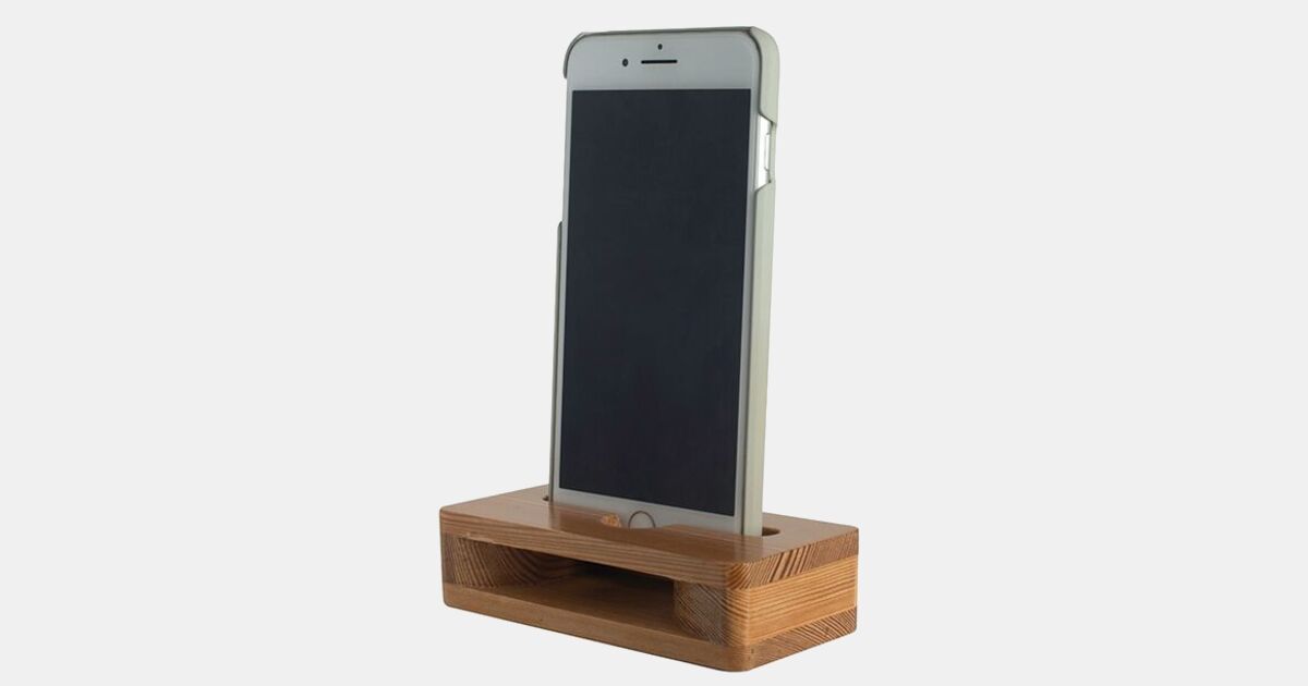 Promotional Wooden Phone Amplifier with your logo | MiniThrowBalls.com