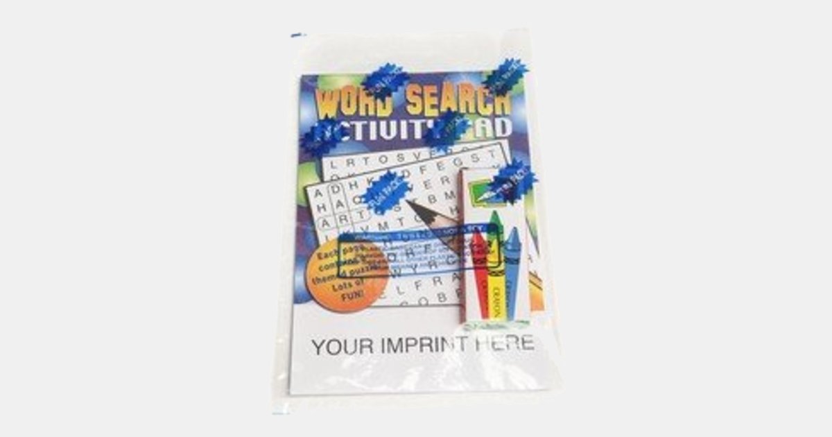 USA Made Word Search Activity Pad Fun Pack with your logo ...