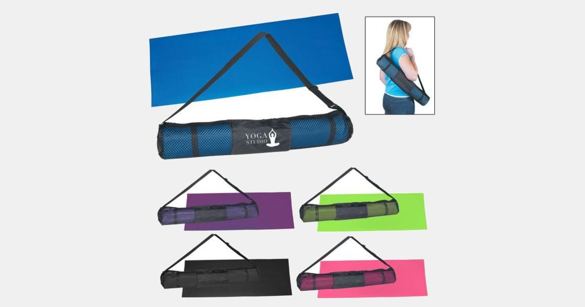 Custom Printed Yoga Mat And Carrying Case with your logo ...