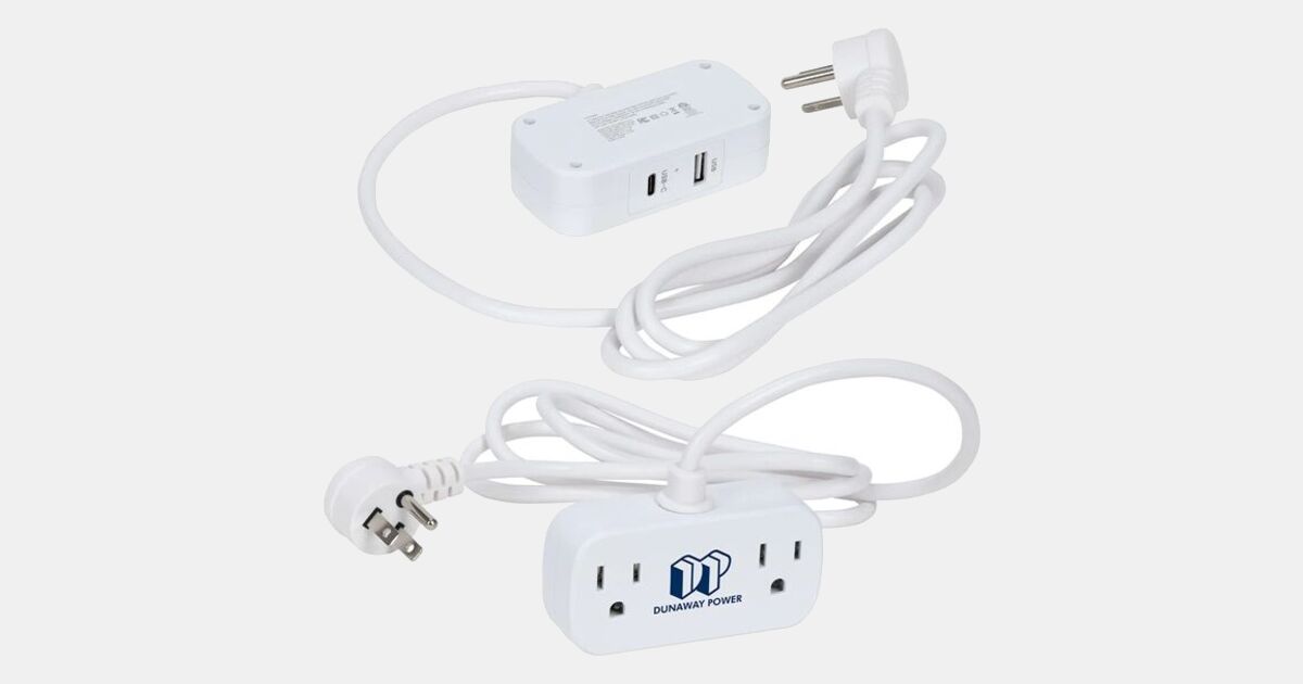 Custom Printed Zip 5 Ft. Power Strip w/ Type-C, USB & AC Outlets with ...